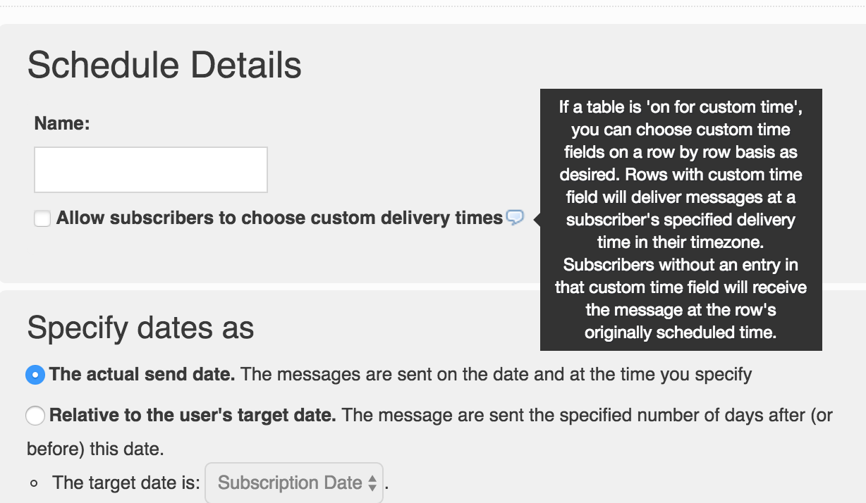 Mobile Commons: Absolute Message Schedule – Mobile Commons FAQ