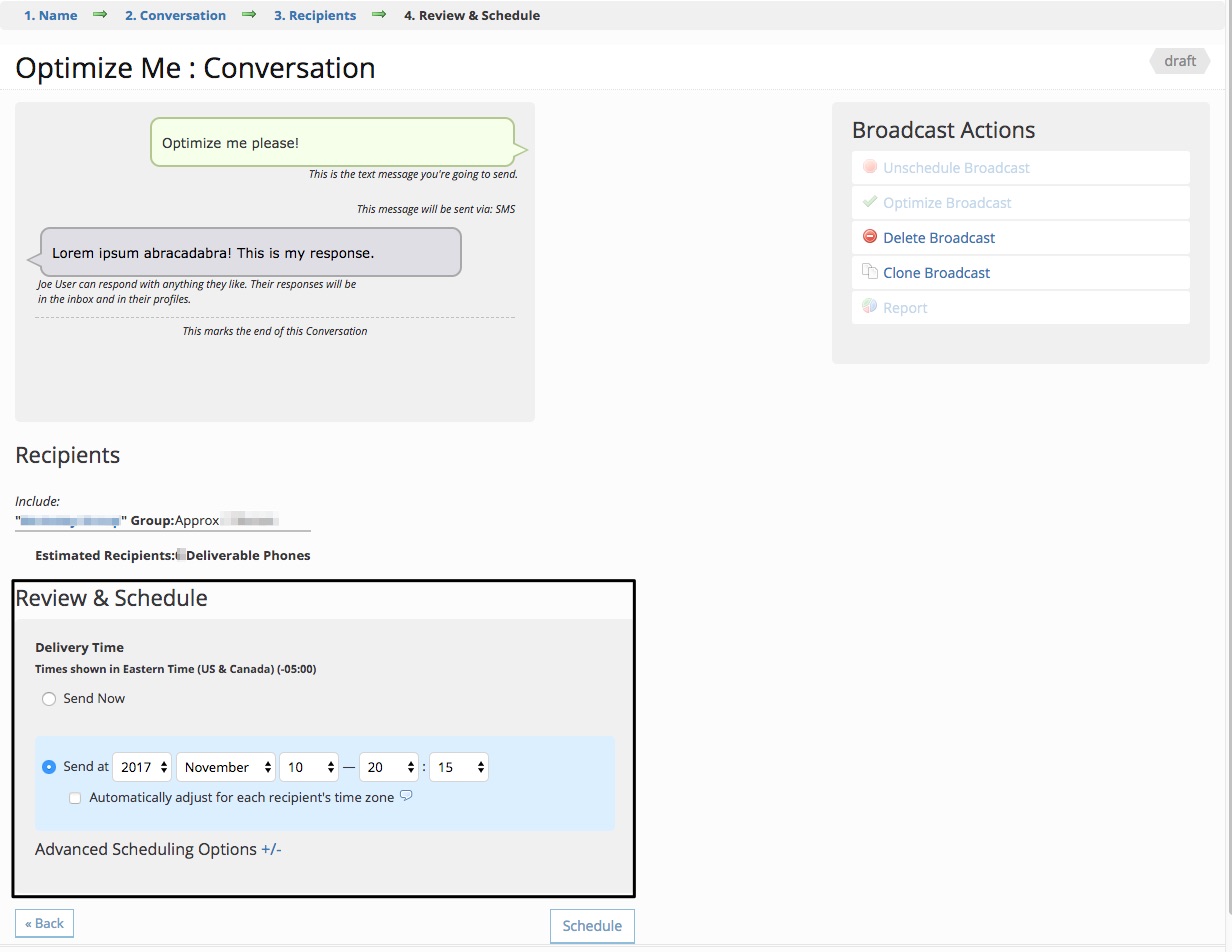 Mobile Commons: Optimized Broadcasts – Mobile Commons FAQ